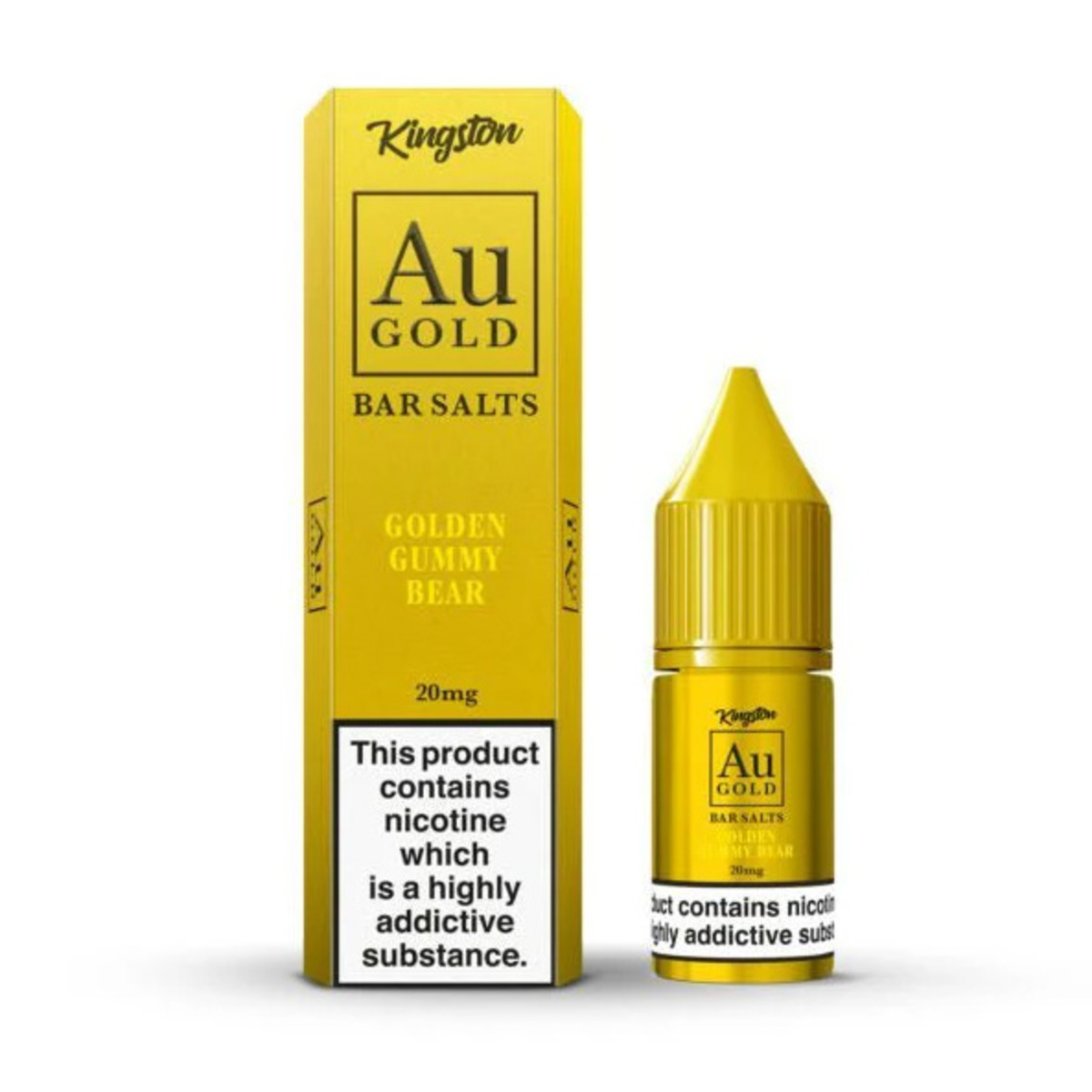 Kingston Au Gold Bar Salts 10ml 10mg GOLDEN GUMMY BEAR | The Vape Warehouse Kingston Au Gold Bar Salts 10ml 10mg GOLDEN GUMMY BEAR | The Vape Warehouse